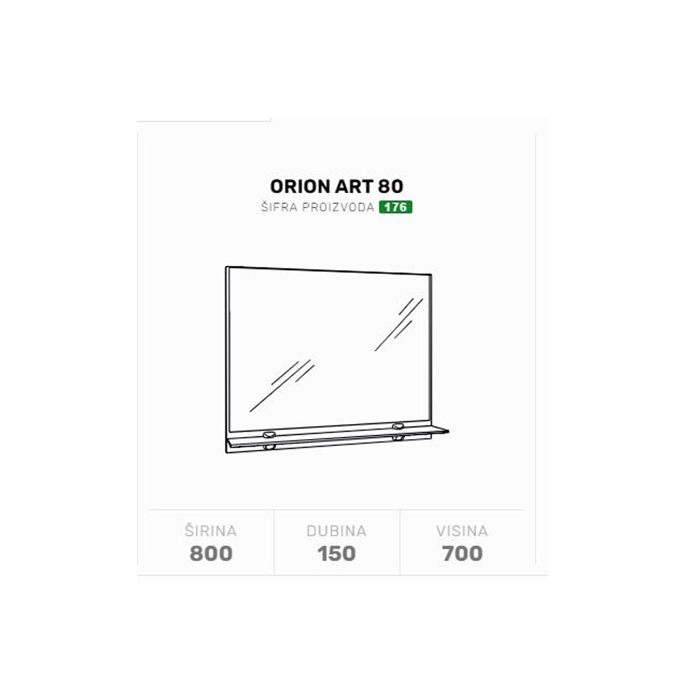 Kupatilski namestaj Orion 80 Gornji deo | Jonimpex d.o.o.